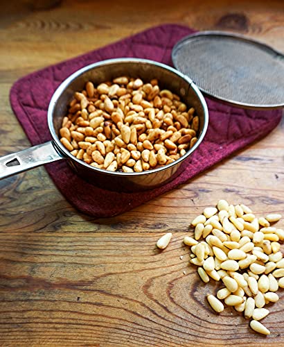 RSVP International Kitchen Roasting Collection Dishwasher Safe, Nut/Seed Toasting Pan, Stainless Steel