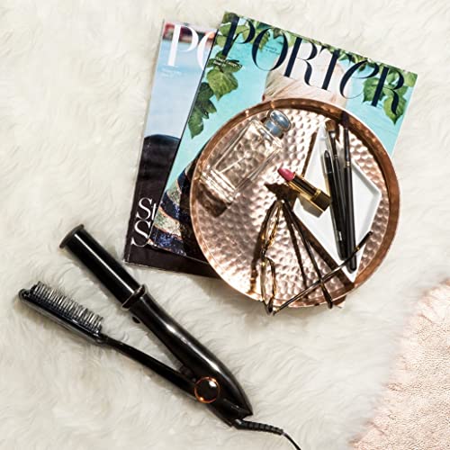 InStyler Max 1.25" Purple 2-Way Professional Rotating Iron with Sectioning Comb - Heated Tourmaline Ceramic Barrel Straightens Without Creasing for Blowout Styling - For All Hair Types