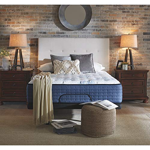 Signature Design by Ashley Mt Dana 15 Inch Plush Hybrid Mattress, CertiPUR-US Certified Foam, Queen