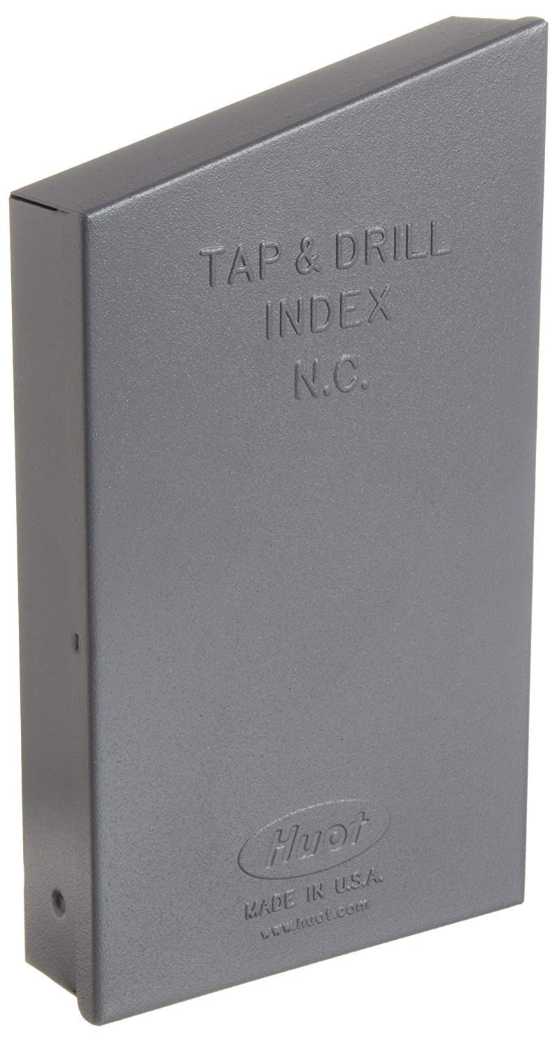 Huot 12600 Tap and Drill Bit Index for NC Tap Sizes #6-32 to 1/2"-13 and Drill Bit Sizes #36 to 27/64"
