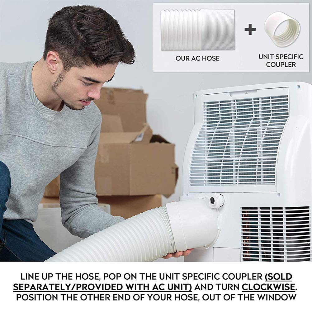 Air Conditioner Accessories, 2Pcs Window Slide Kit Plate +5.9'' Window Adapter Tube Connector +5.9'' Exhaust Hose Clockwise Thread for Portable Air Conditioner