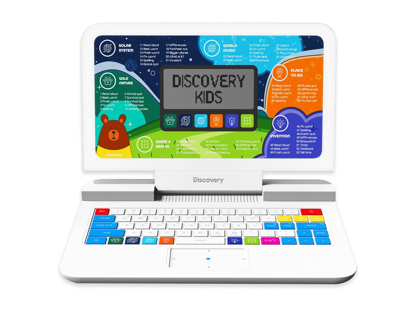 Discovery Kids Teach & Talk Swivel Laptop, Children’s Educational Interactive Computer, 60 Challenging Games and Activities, LCD Screen, Keyboard and Mouse Included