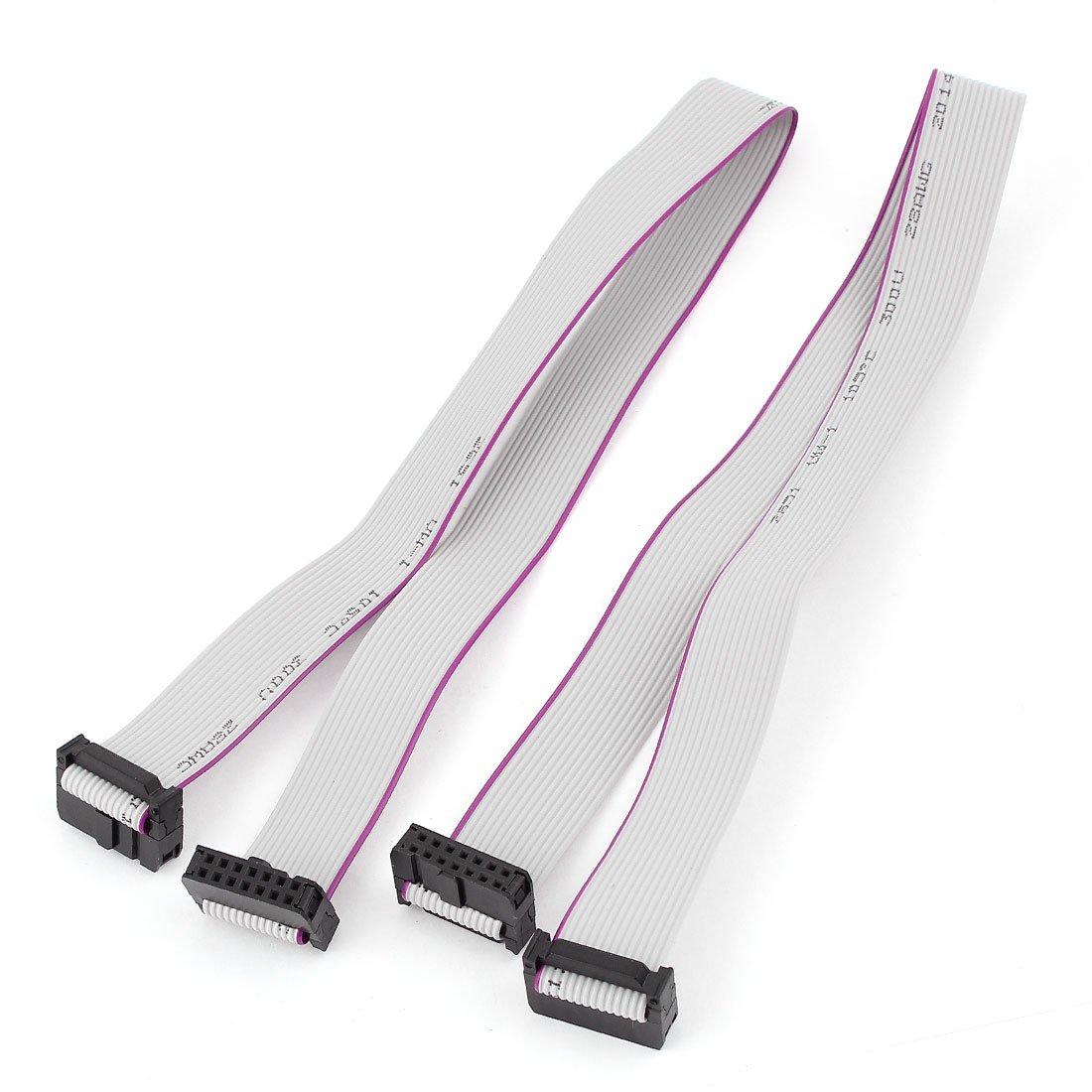 uxcell 2pcs FC14P IDC 14-Pin F/F Hard Drive Extension Flat Ribbon Cable 40cm