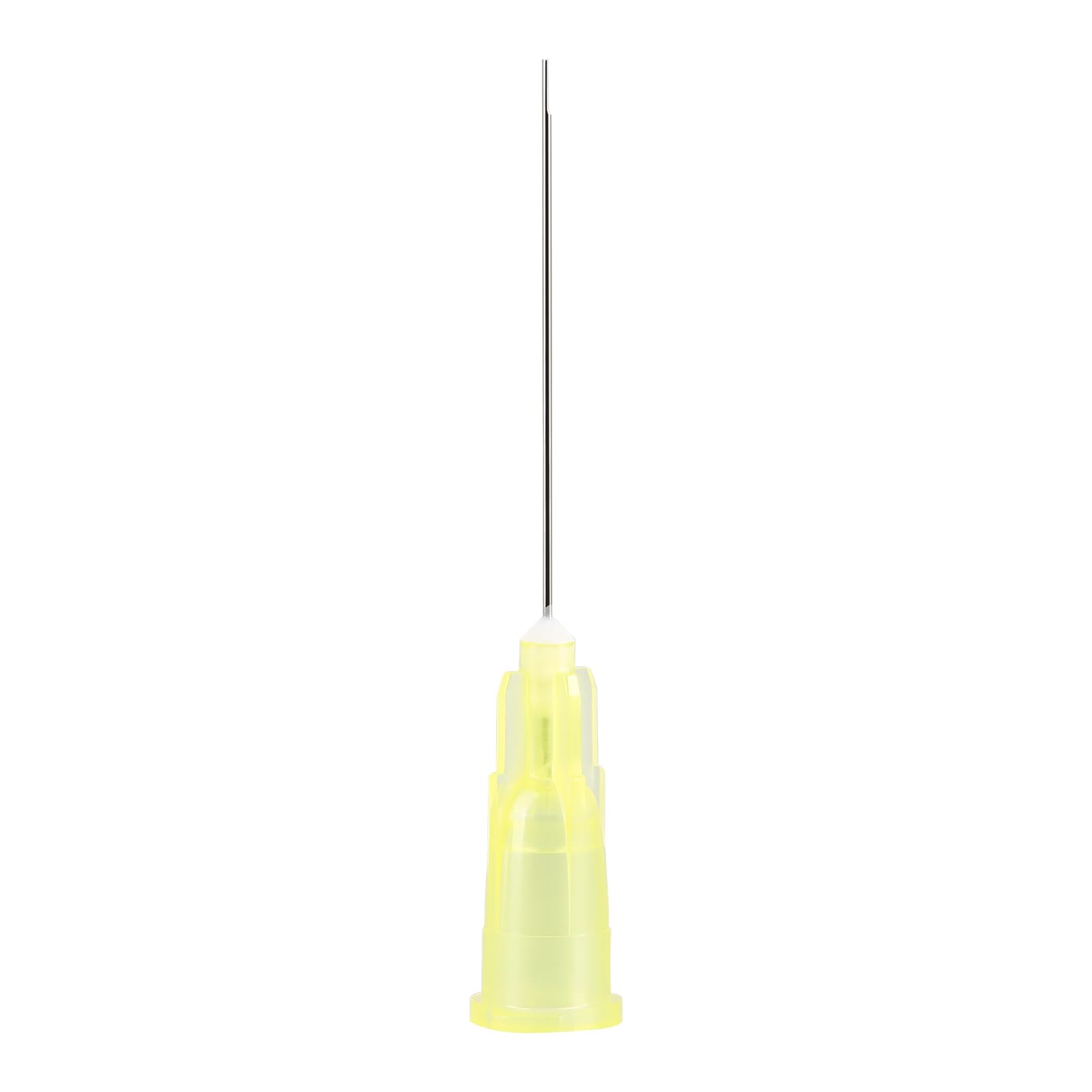 JMU 100pcs Dental Irrigation Needle Tips, 27G Blunt Dispensing Needle Tips Endodontic Irrigarion Needles, Luer Lock Design, Yellow