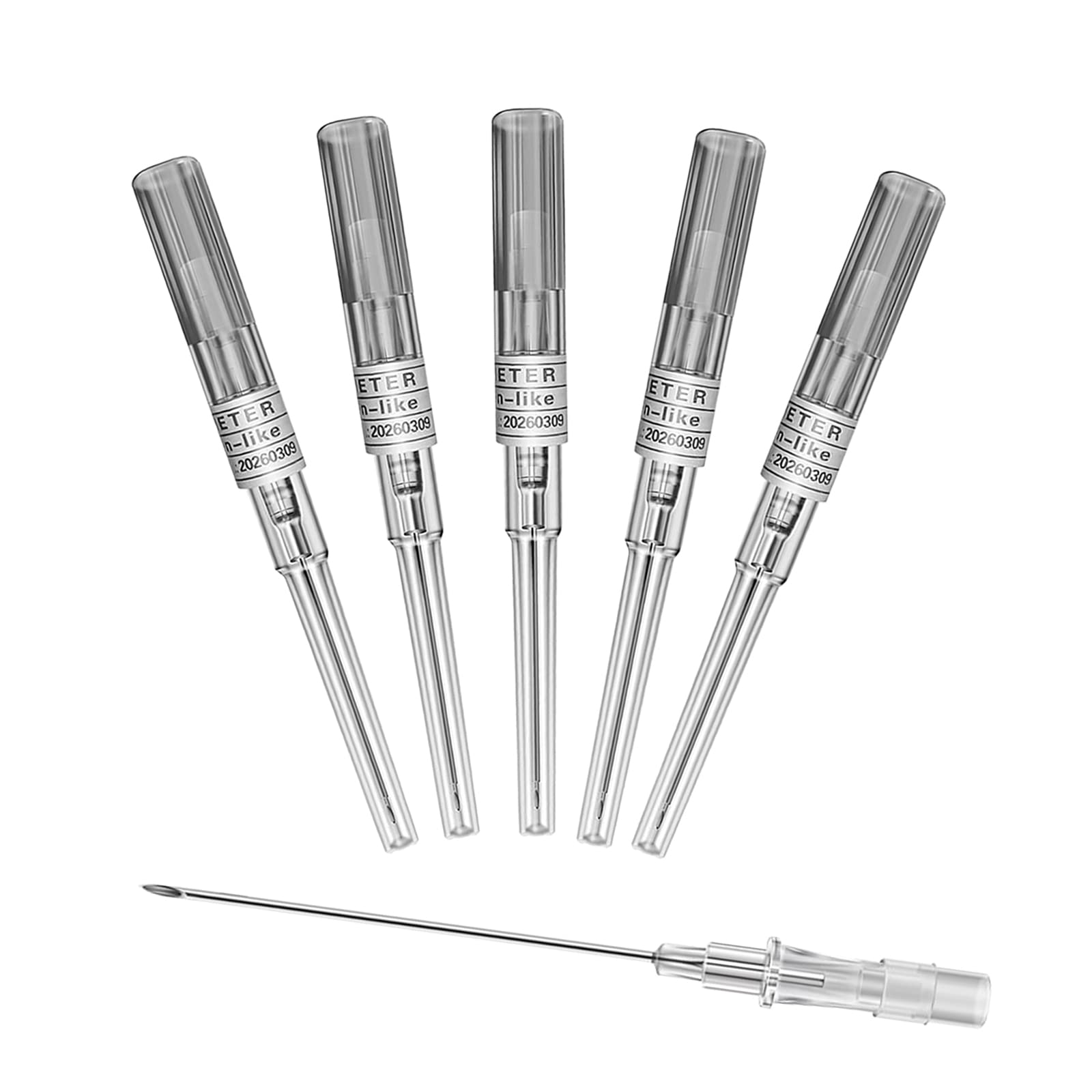 Sotica 5pcs Ear Nose Piercing Needles 16G IV Catheter Needles Cannula Body Piercing Needles Hollow Needles Kit For Belly Navel Nipple Piercing Stainless Steel Piercing (16G)