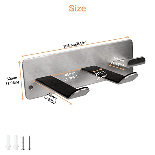 Blow Dryer Holder Wall Mount, Yimerlen Hair Dryer Holder Compatible with Dyson Hair Dryers for Bedroom and Bathroom (Silver)
