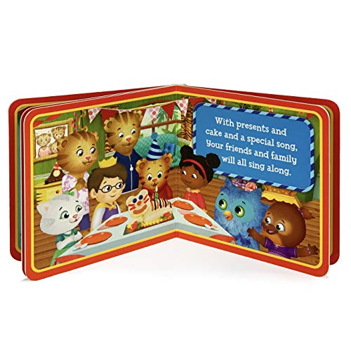 Daniel Tiger Happy Birthday: Little Bird Greetings, Greeting Card Board Book with Personalization Flap, Gifts for Birthdays