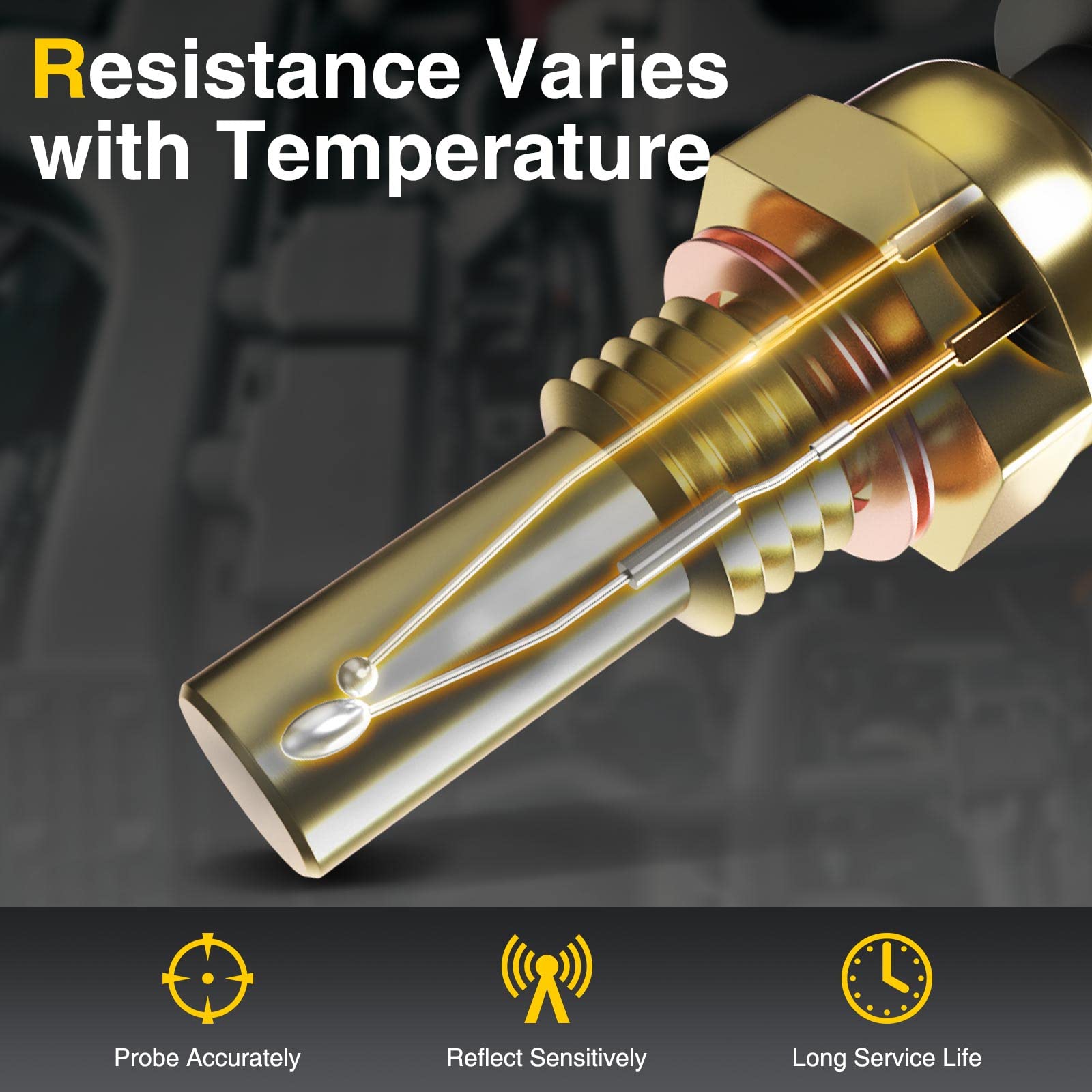 A-Premium Engine Coolant Temperature Sensor Compatible with Chrysler Sebring Town & Country Dodge Avenger Caravan Dakota Durango Neon Jeep Grand Cherokee Mitsubishi