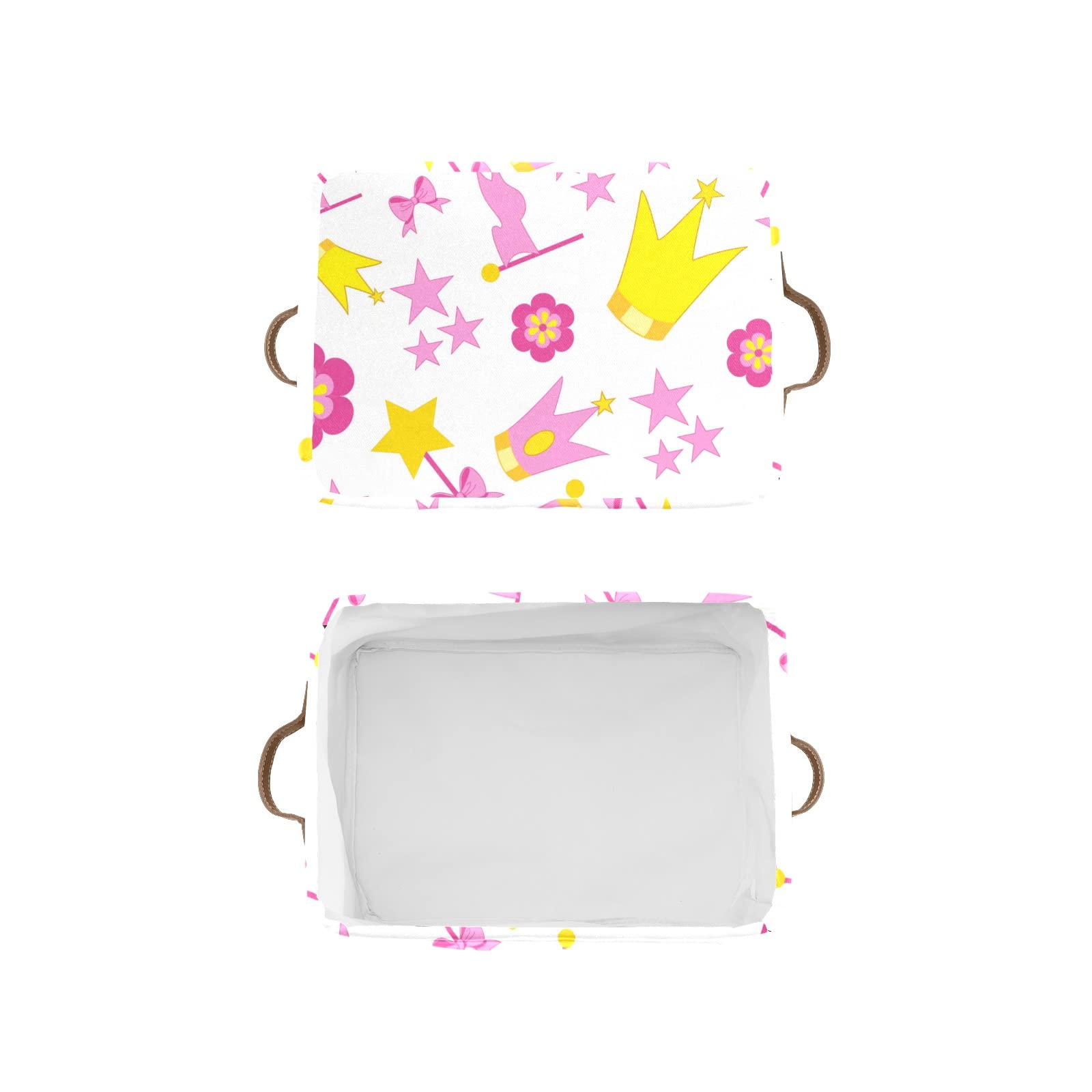Deven A Lovely Princess Personalized Large Storage Baskets for Organizing Shelves with Handle,Closet Decorative Storage Bins for Toy, Bathroom,Nursery,Home 1 Pack