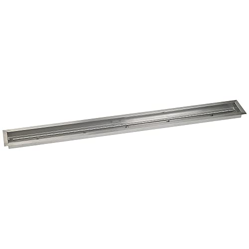 American Fireglass 72" X 6" Stainless Steel Linear Drop-in Fire Pit Pan (T-Burner Included)
