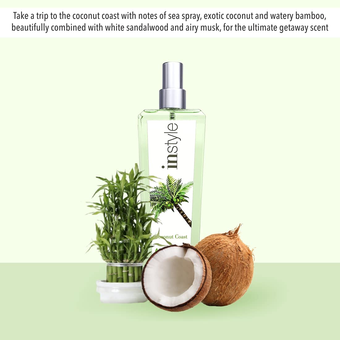 Instyle Activessence Body Spray | Tropical Coconut Coast | Women’s Body Spray | 8 Fluid Ounces