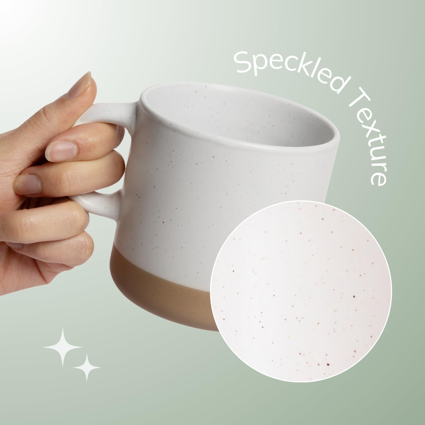 Unboxme Givenne 12oz Handcrafted Ceramic Coffee Mug β Speckled Gloss Finish with Nature-Baked Base β Microwave-Safe Artisanal Mug