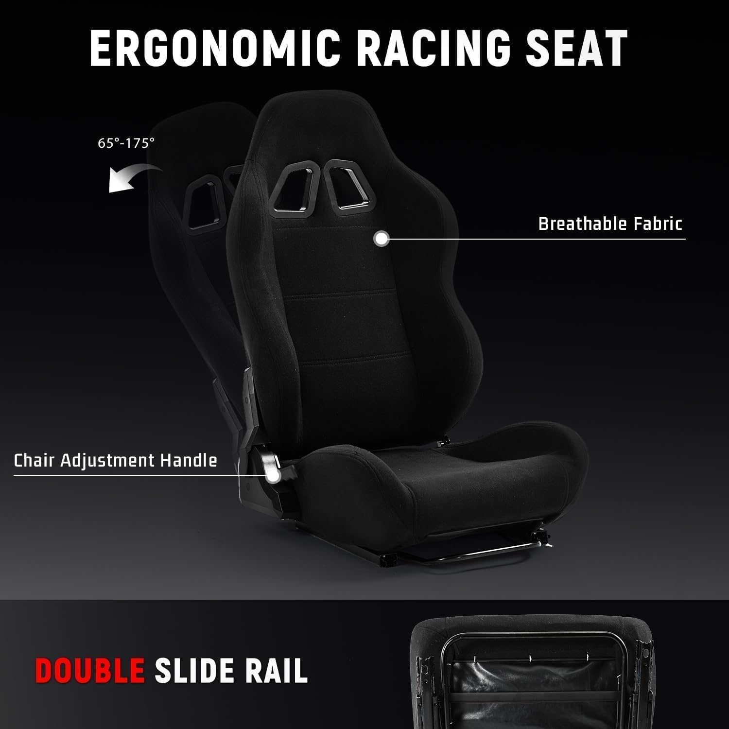 Dardoo G29 Racing Simulator Cockpit with Seat Fit for Logitech/Thrustmaster/Fanatec G25 G27 G923 T150,Steering Wheel Cockpit,Not Include Wheel, Pedal and Shifter
