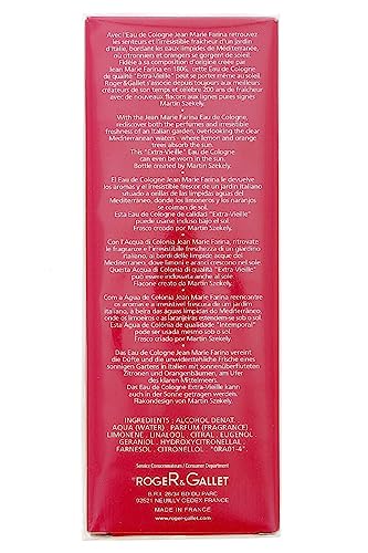 Roger & Gallet Extra Vieille Jean Marie Farina Unisex Eau De Cologne Spray, 6.6 Ounce