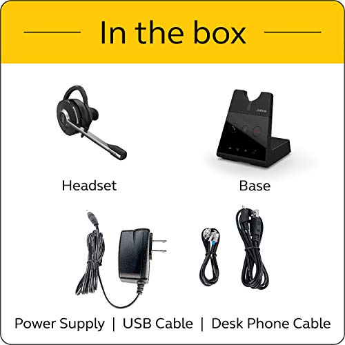 Jabra Engage 65 Wireless Headset, Convertible – Telephone Headset with Industry-Leading Wireless Performance, Advanced Noise-Cancelling Microphone, Call Center Headset with All Day Battery Life