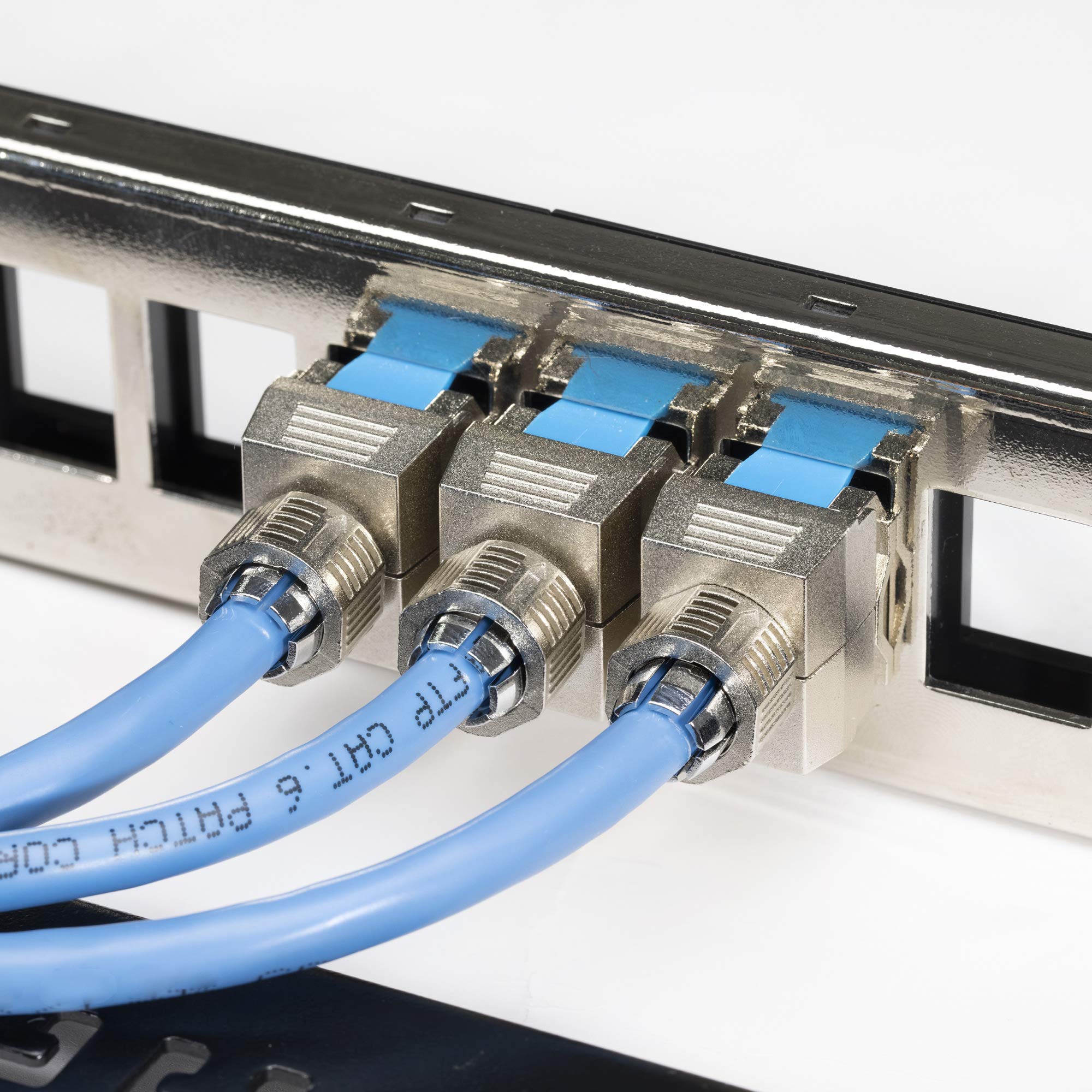 kwmobile Keystone Module Jacks - 12 Piece CAT-8 Shielded Keystone Jack RJ45 Cat 8 Ethernet Module 40 Gbit with Shielded Metal Housing