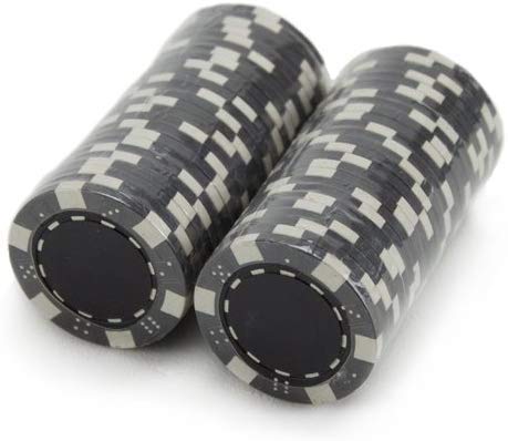 Brybelly Clay Composite Striped Dice 11.5-gram Poker Chips (100-pack) - Blank Non-denominated Poker Chips - Custom Cash Games and Home Casino Poker Nights (Orange)