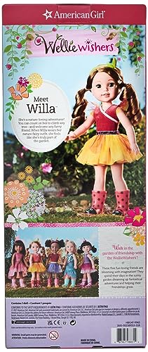 American Girl WellieWishers 14.5-inch Willa Doll with Coral Leotard, Mesh Skirt, Headband, and Boots, For Ages 4+