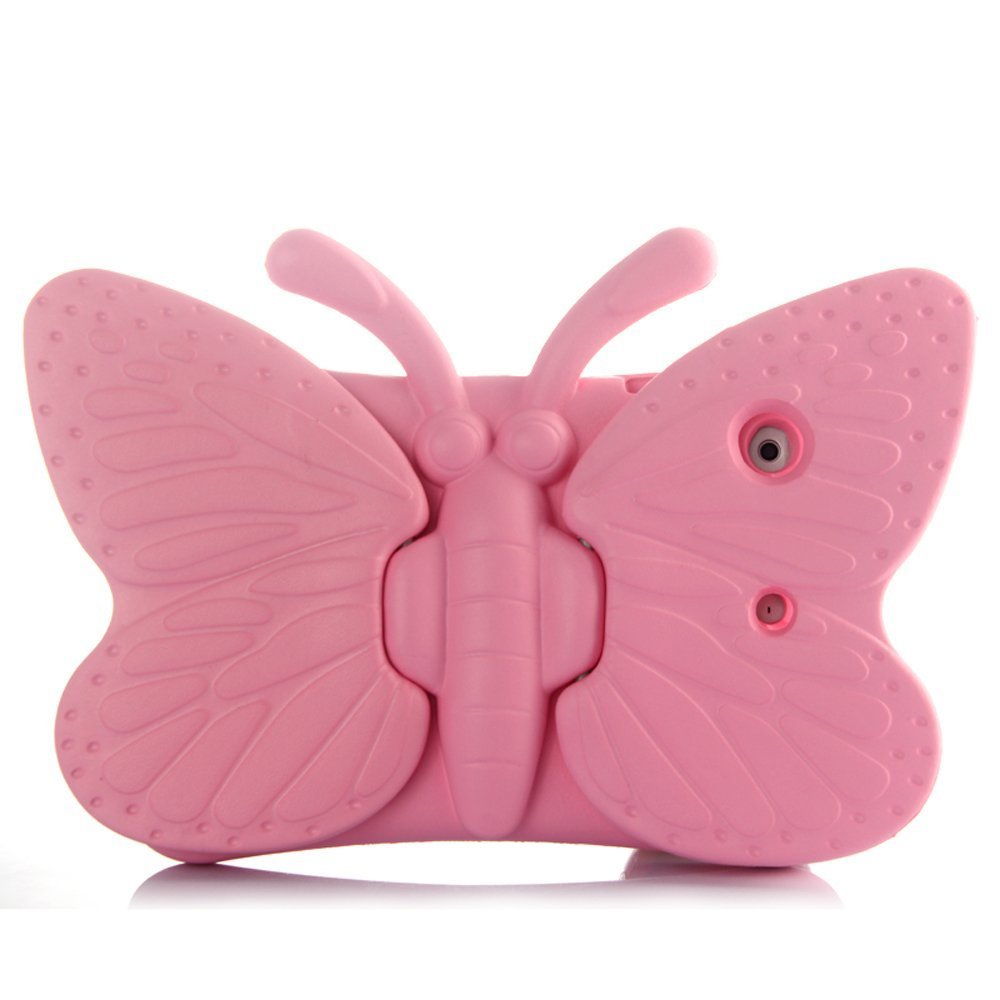 Ipad Mini Case,ER CHEN(TM) Kids Light Weight Cute Butterfly Design Shock Proof EVA Foam Series Case for Ipad Mini/Mini 2 / Mini 3 / Mini 4(Pink)