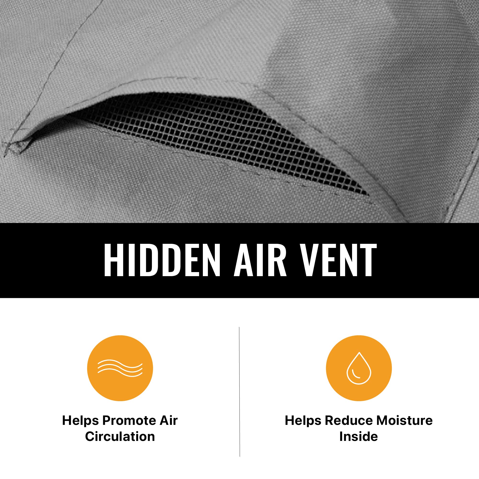 KHOMO GEAR Heavy Duty Outdoor Furniture Cover - Waterproof Square & Rectangular Covers with Air Vents - UV Resistant Polyester Patio Garden Cover - for Ottoman, Tables, Coffee Side Tables and Others
