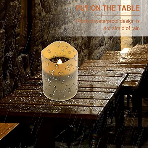 ibasenice Led Solar Tea Lights Flameless Tealight Candles Outdoor Lighting Night Light for Lantern Garden Camping and Home Decor 4pcs