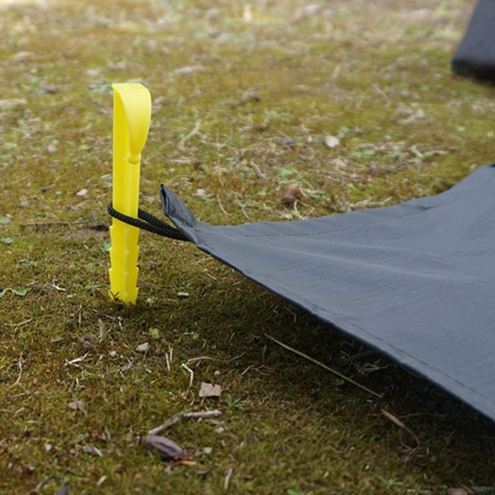 Airoads Tent Pegs Garden Stakes, 5.9'' 12 Pack Durable and Strong Plastic Tent Stakes for Beach Mat, Camping, Hiking, Garden