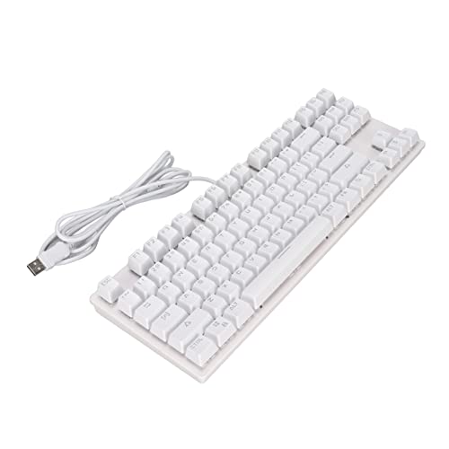 Acogedor Mechanical Keyboard, 87 Keys RGB Backlit Blue Switch Gaming Keyboard with 9 Lighting Modes for Computer Gaming Lovers, Plug and Play