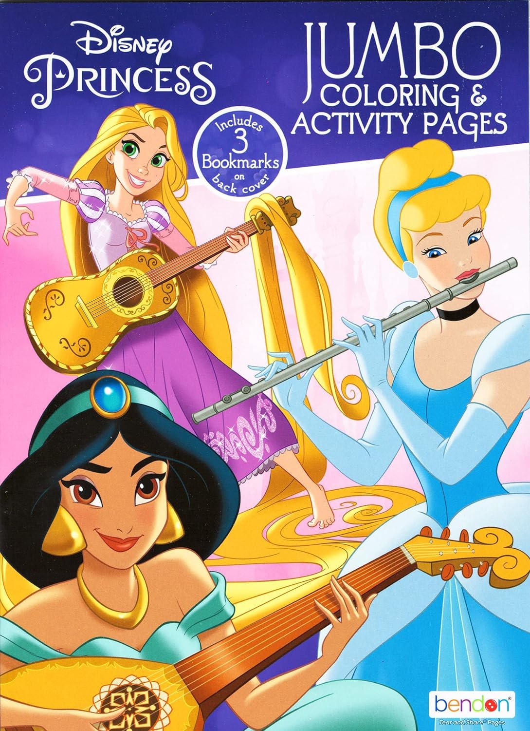 Disney Princess Coloring Book Activity Set for Kids Featuring Disney Princess, Encanto, Moana and Frozen