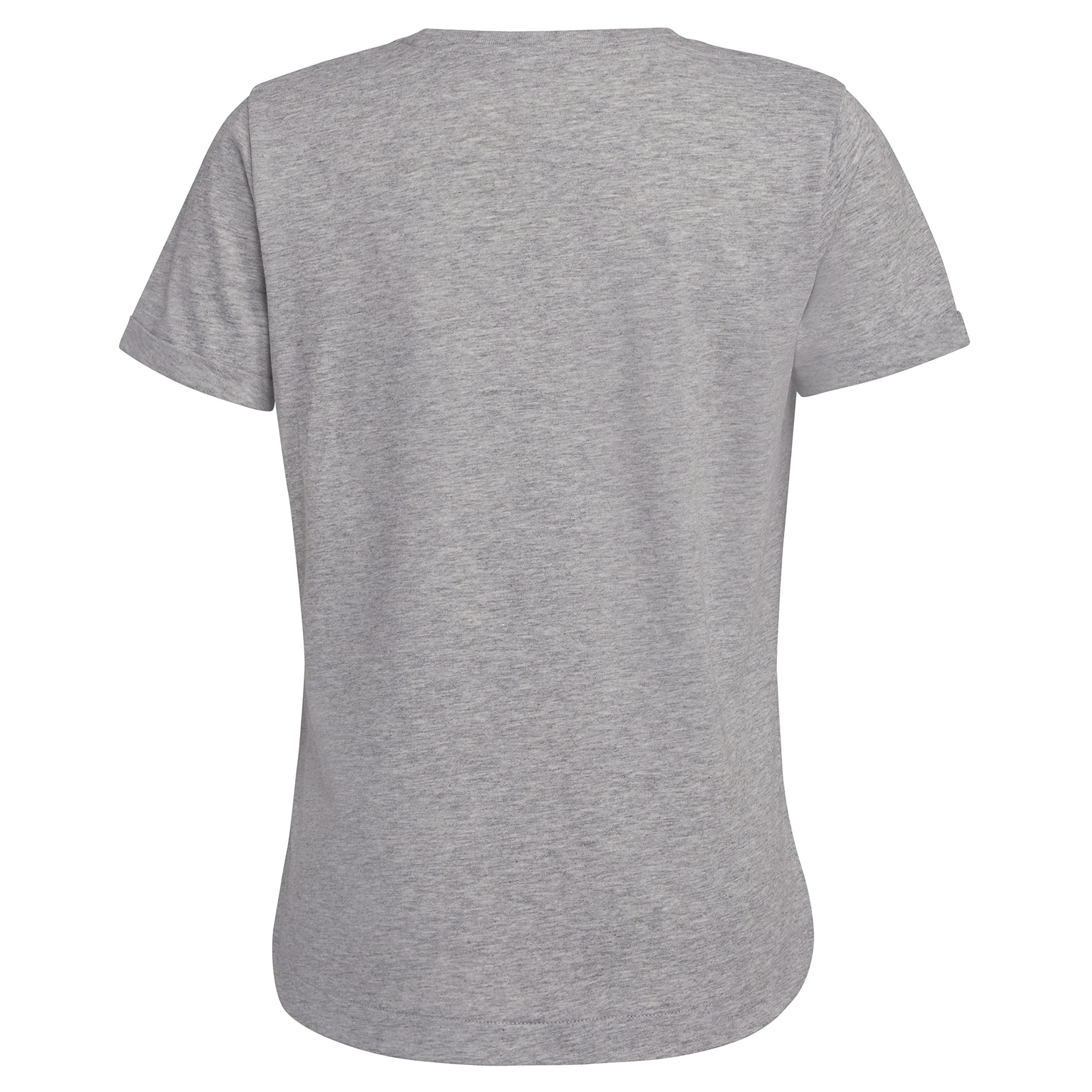 adidas Girls' Big Short Sleeve Tee T-Shirt, Medium Grey Heather, Large