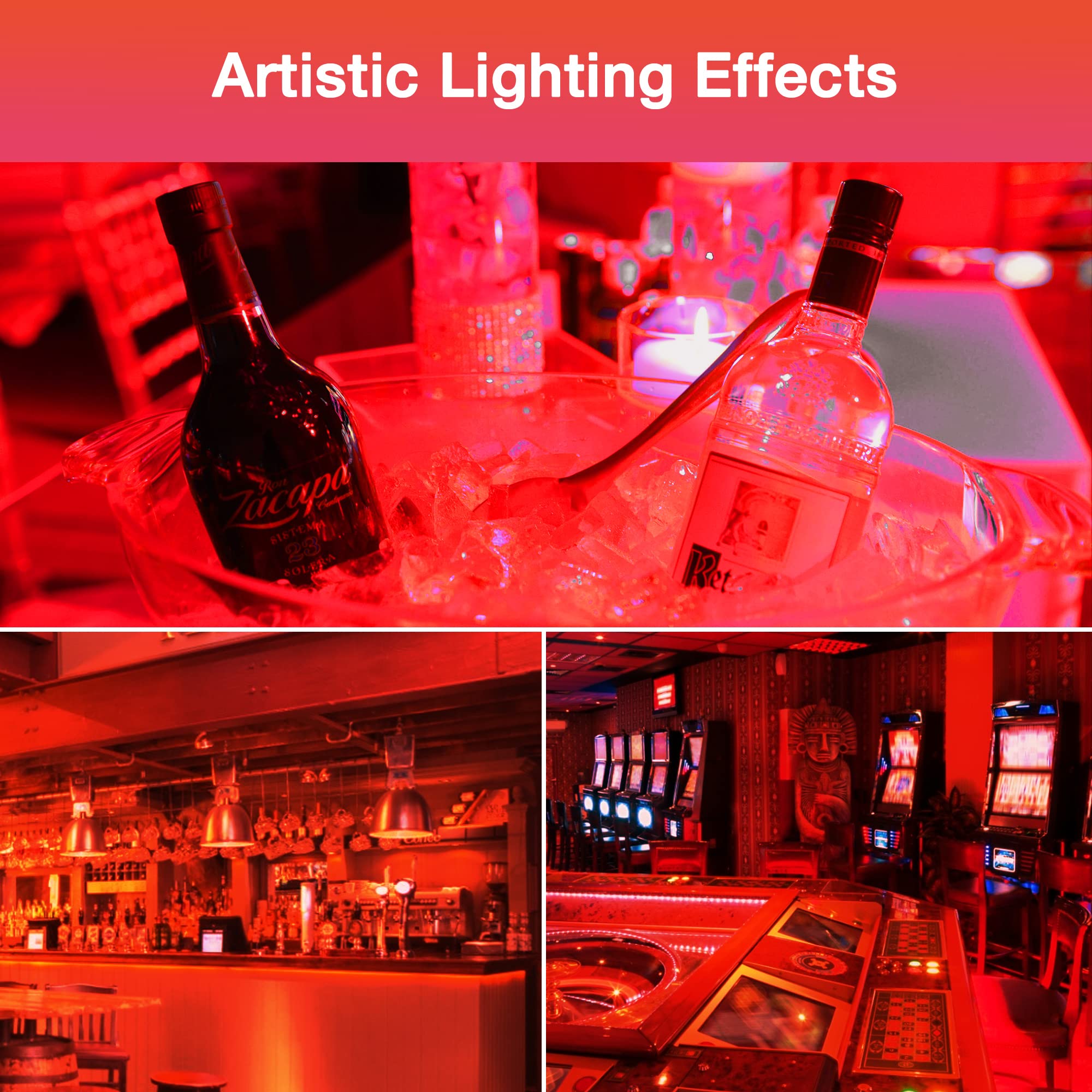 Red Light Bulb, 9W (60W Equivalent), E26 Base LED Red Bulb, Party Decoration, Porch, Home Lighting, Holiday Lighting, Decorative Illumination, Non-Dimmable, 2 Pack