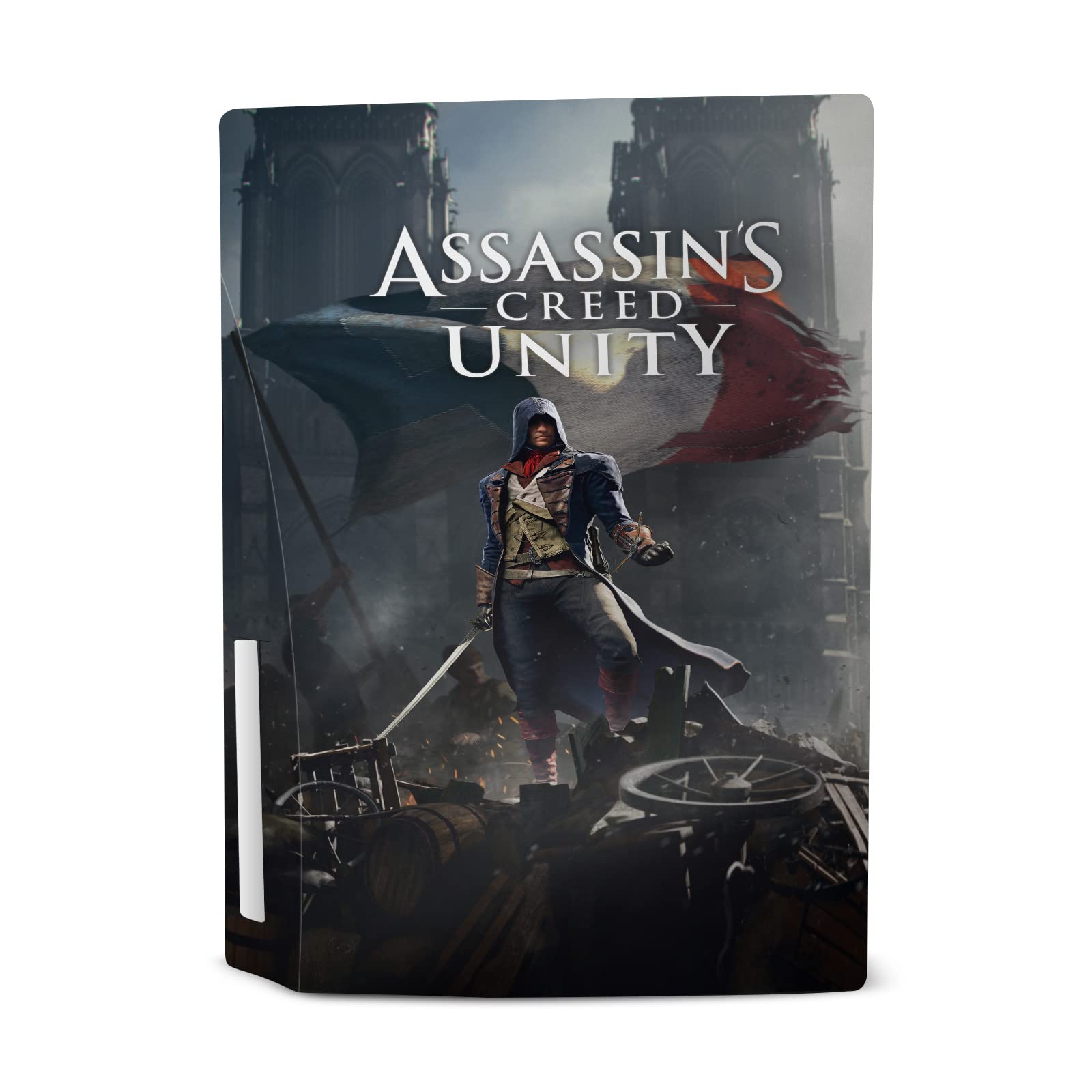 Head Case Designs Officially Licensed Assassin's Creed Arno Dorian French Flag Unity Key Art Vinyl Faceplate Sticker Gaming Skin Decal Cover Compatible With Sony PlayStation 5 PS5 Disc Edition Console