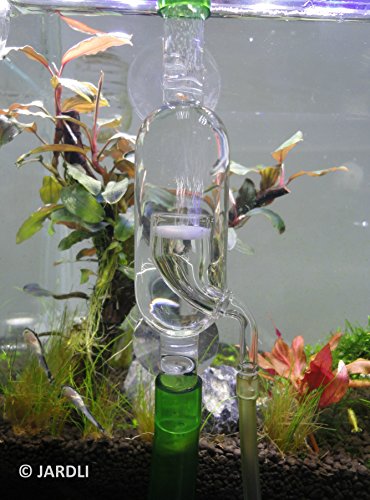 JARDLI Glass Inline CO2 Atomizer Diffuser System for Aquarium Planted Tank (17mm for 16/22mm (5/8" i.d.) Hose)