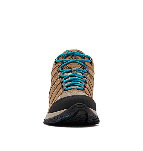 Columbia Women's Redmond III Mid Waterproof Walking Shoe Hiking, Khaki II/Sea Level, 8