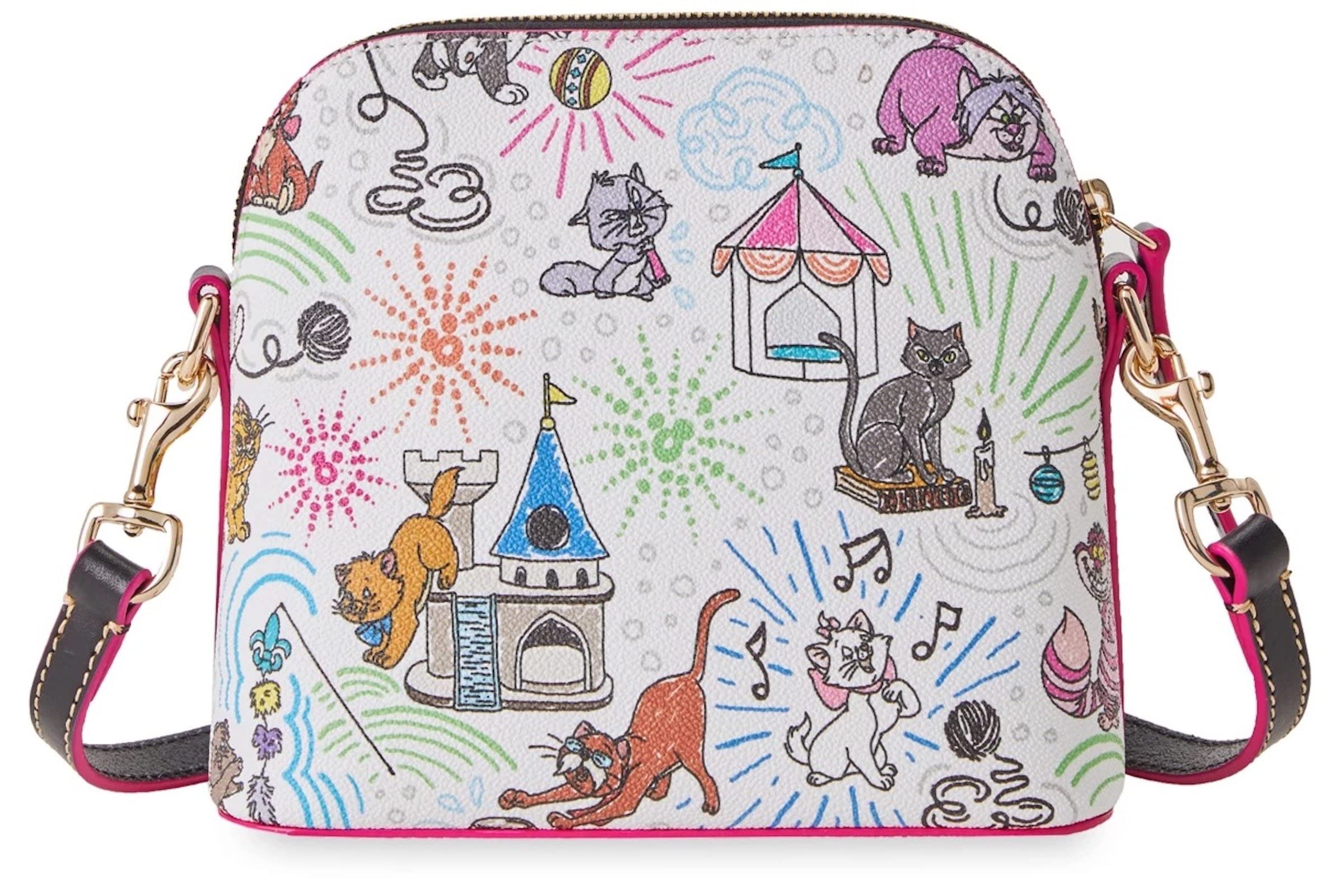 DisneyParks Exclusive - Dooney & Bourke - Crossbody Handbag Pouchette Purse - Sketch Cats