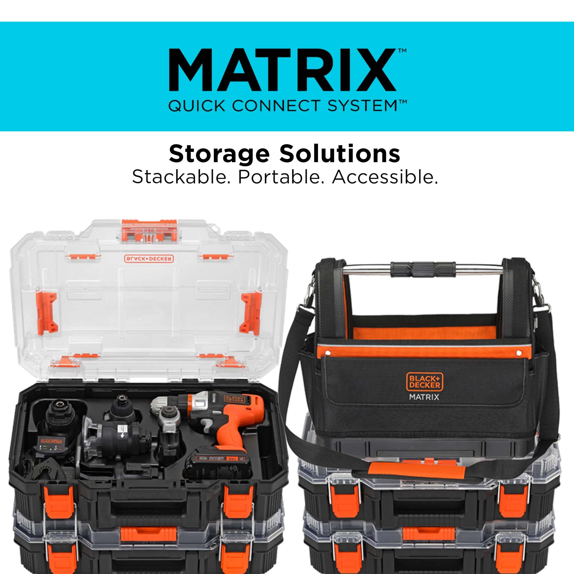BLACK+DECKER MATRIX 20V MAX Hammer Drill Attachment With Storage Case (BDCMTHDSTFF)