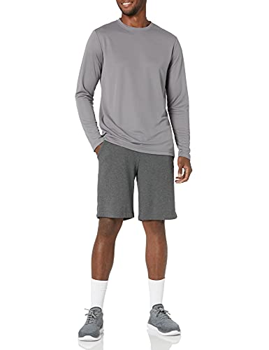 Amazon Essentials Men's Performance Tech Long-Sleeve T-Shirt, Medium Grey, XX-Large Big