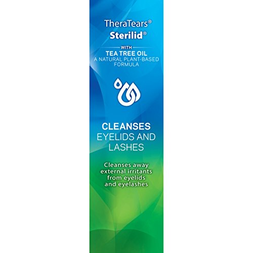 TheraTears Sterilid Eyelid Cleanser, Lid Scrub for Eyes and Eyelashes, Contains Tea Tree Oil, 48 mL, 1.62 Fl oz Foam Pump