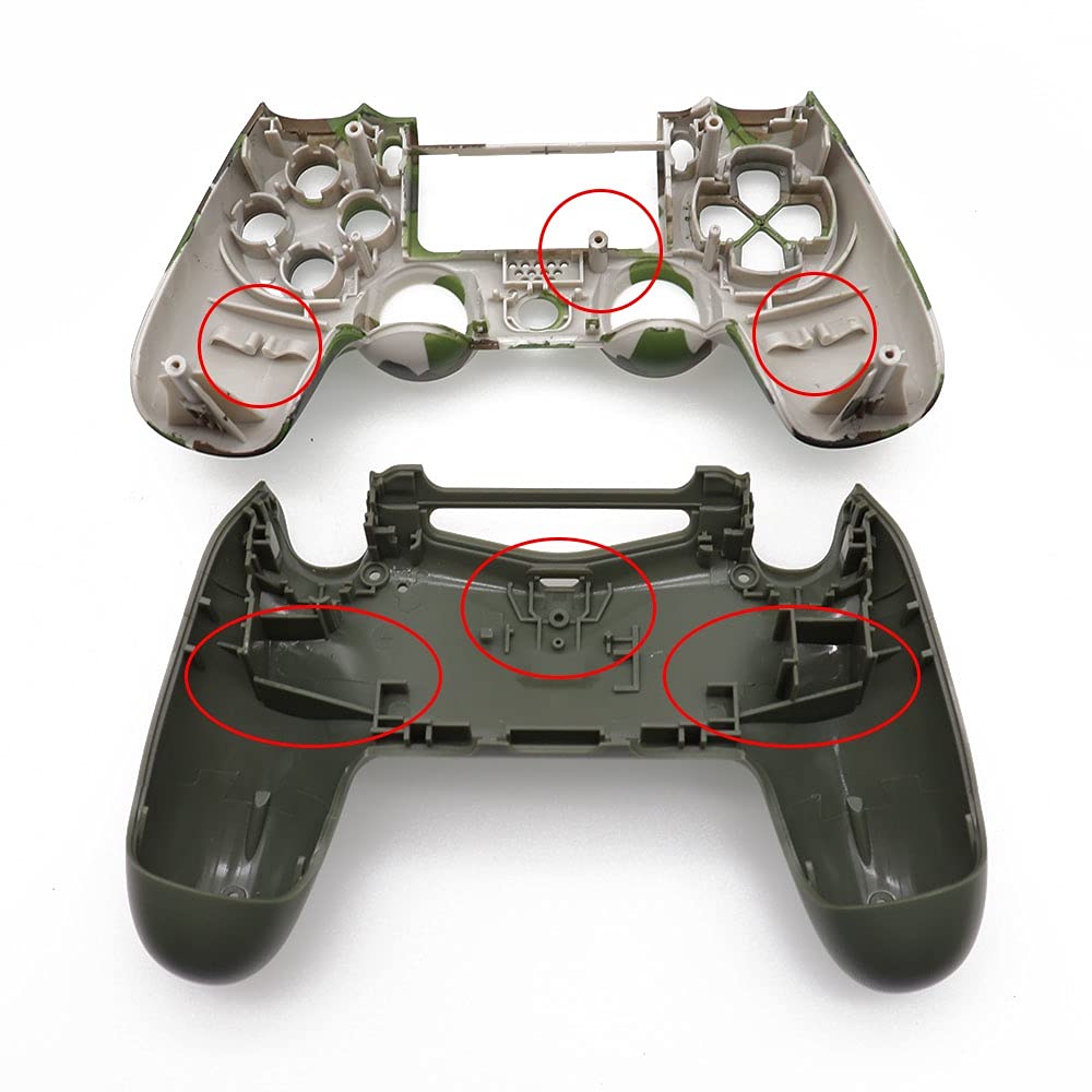 DIY Housing Shell Case for PS4 Pro 5.0 Controller Replacement Parts JDM-055 JDM-050 (Steel Black)