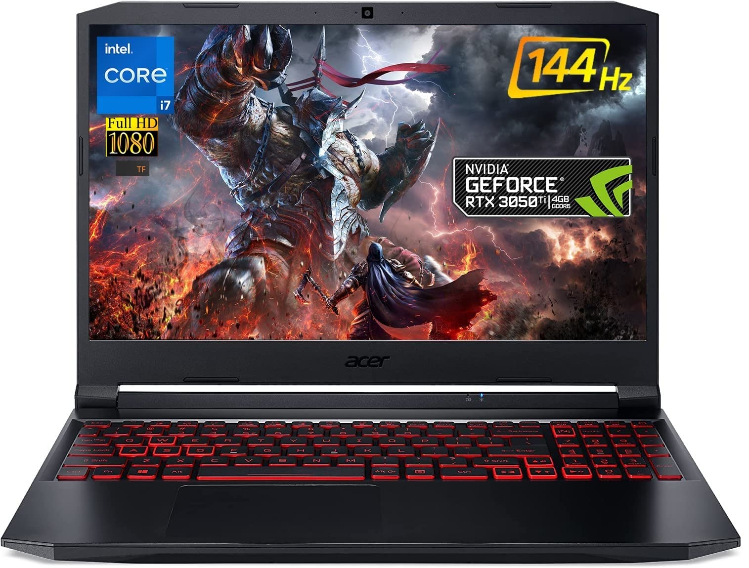 Acer Newest Nitro 5 Flagship Gaming Laptop: 15.6" FHD 144Hz IPS Display, Intel Gaming 8-Core i7-11800H, 64GB RAM, 2TB SSD, GeForce RTX 3050Ti, WiFi-6, Backlit-KYB, DTSX Audio, Cool Tech, Win11