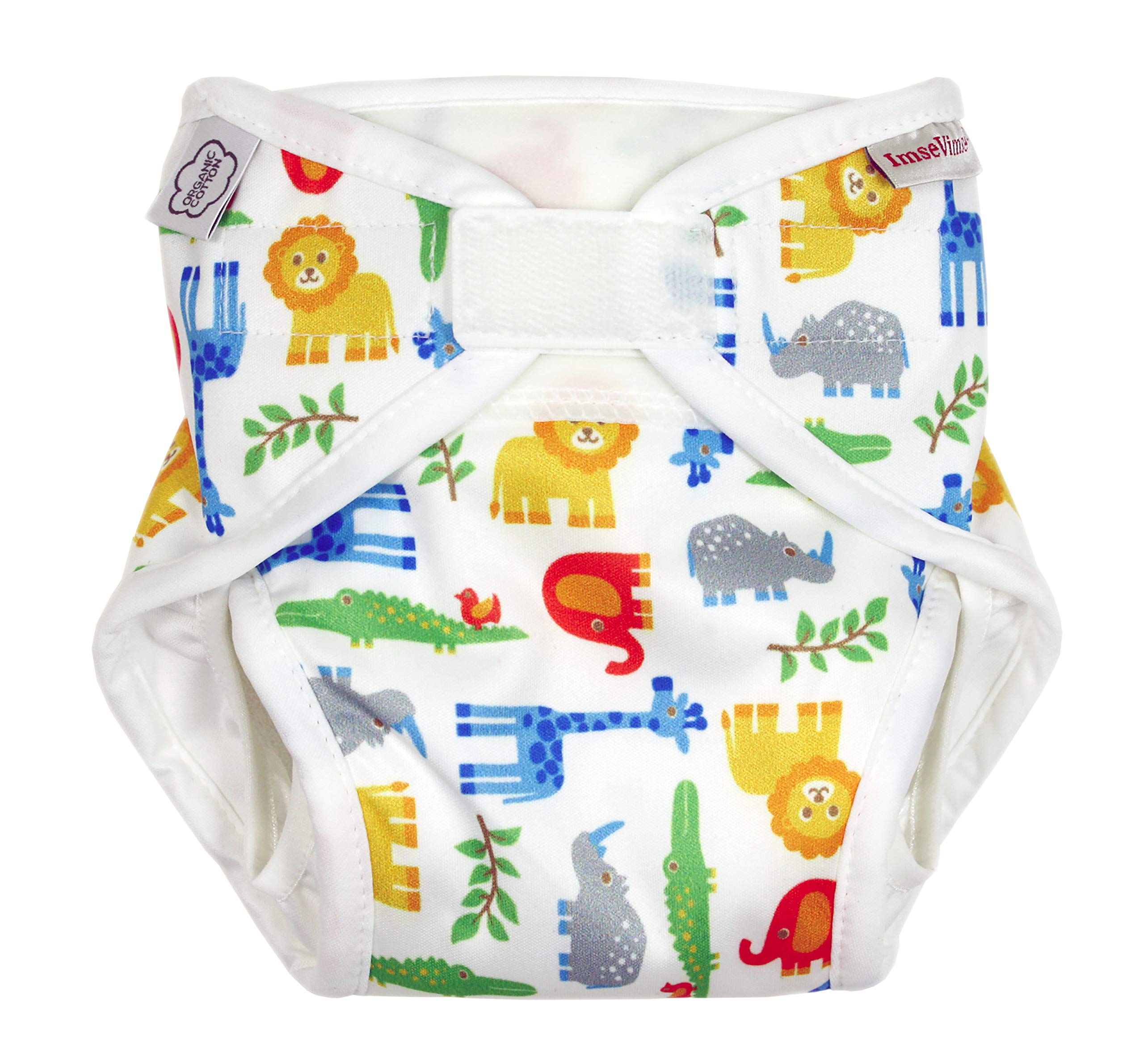 ImseVimse Organic All in One Reusable Cloth Diaper (Wildlife, S (9-17 lbs))