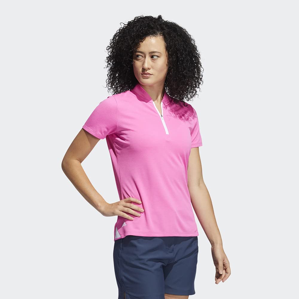 adidas Golf Women's Heat.RDY Primegreen Polo Shirt, Pink, Medium
