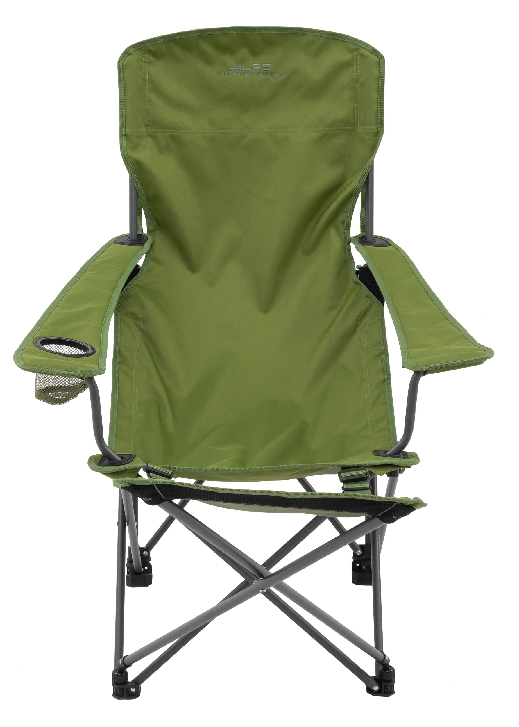 ALPS Mountaineering Escape Lounge Camping Chairs for Adults with Footrest and Adjustable Armrests, Sturdy Steel Frame, Compact Foldable Design, and Carry Bag, Gray/Blue