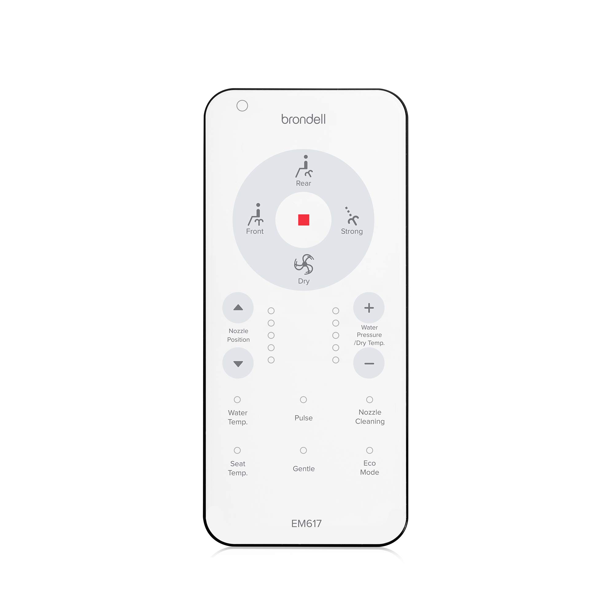Brondell EM617 Swash Elongated Electronic Bidet Seat, Fits Elongated Toilets, White