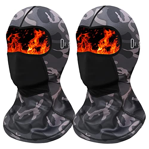 Bodvera 2 Pack Balaclava Winter Ski Mask for Men Women Windproof Warm Face Mask for Skiing, Snowboarding, Motorcycle Riding