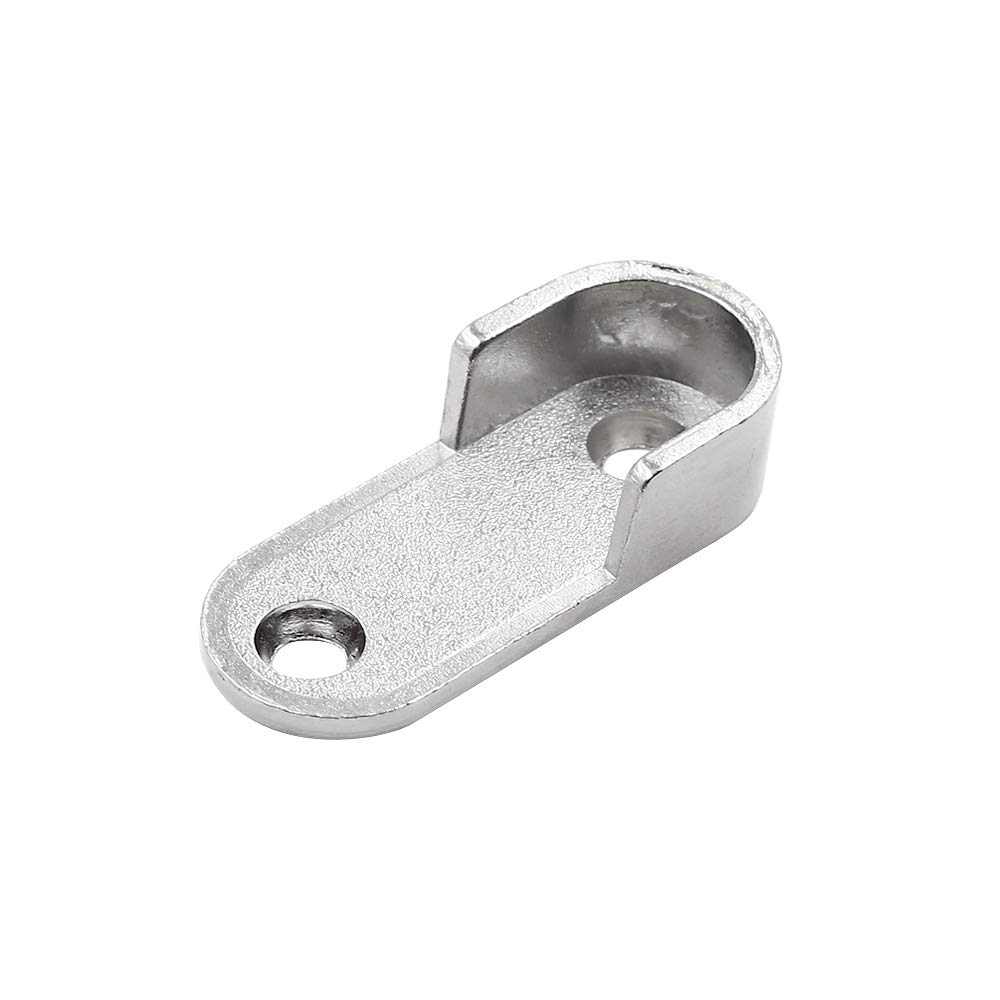 BTMB Oval Closet Rod End Supports Flanges Socket for 15x30mm Rods Pack of 10