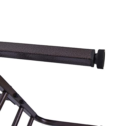 BOFENG Metal Garment Rack Heavy Duty Clothes Stand Rack With Top Rod and Lower Storage Shelf Industrial Clothes Rack for Indoor Bedroom (Brown)