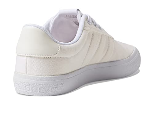 adidas Women's Vulc Raid3r Skate Shoe, White/White/Silver Metallic, 8