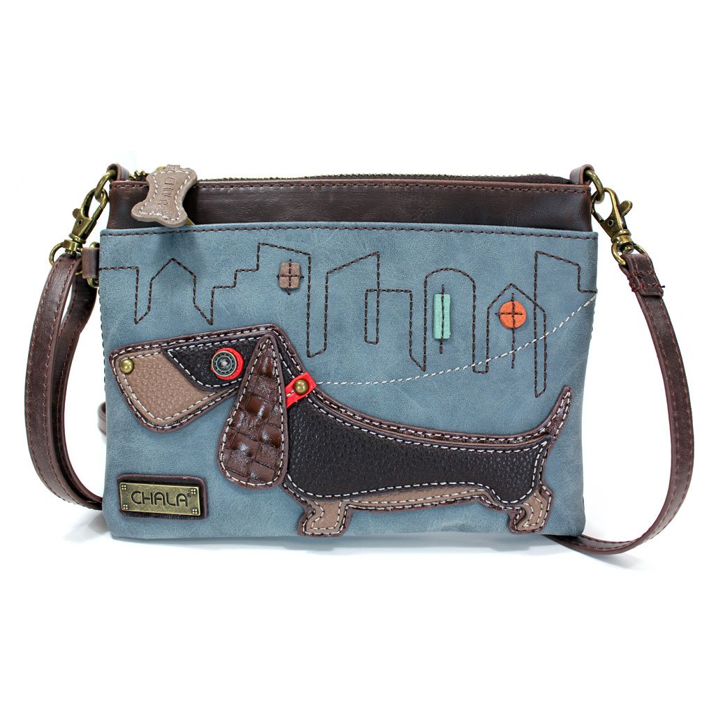 Chala Small Crossbody Phone Purse with 2 Adjustable Strap (Weiner Blue)