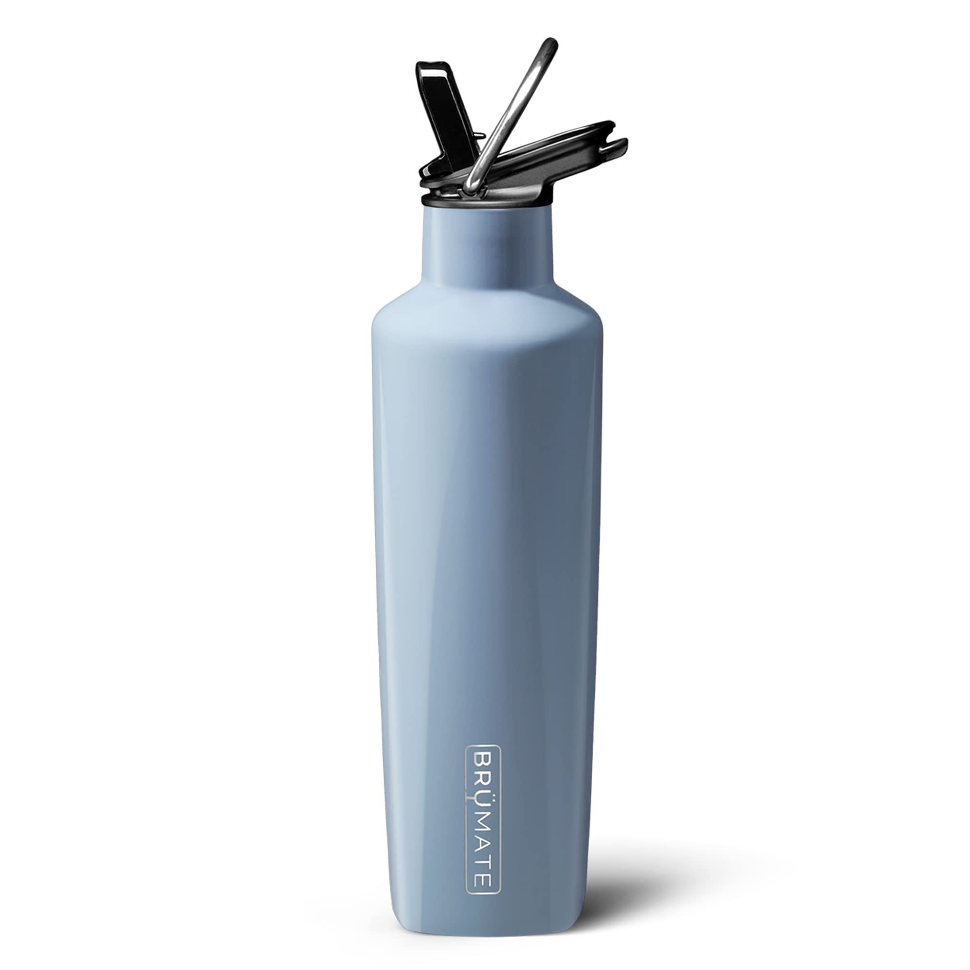 BrüMate ReHydration - 100% Leakproof 25oz Insulated Water Bottle with Straw - Stainless Steel Water Canteen (Dark Aura)