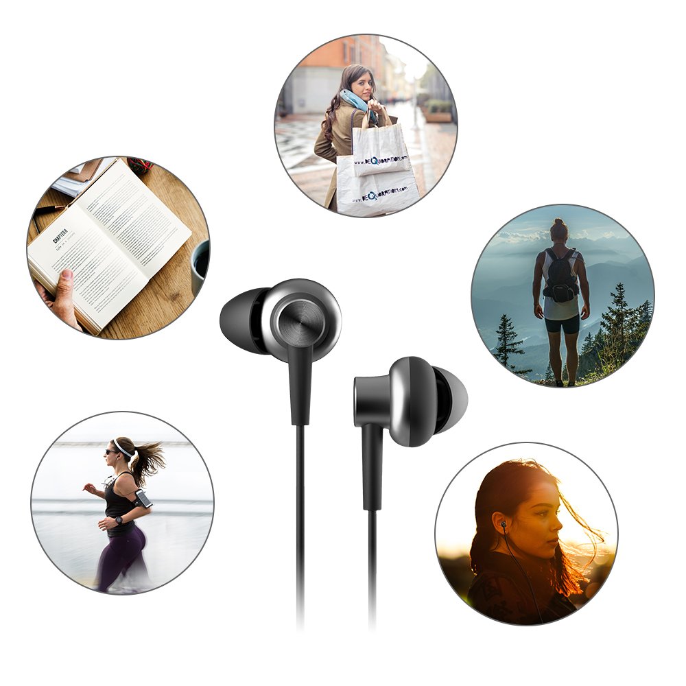 Aoslen in Ear Headphones Wired Earphones Noise Cancelling Earbuds Bass Stereo Sports Headsets with Microphone & Button Control & Volume Control for iPhone Android Smartphones Mp3 Player Etc - Black
